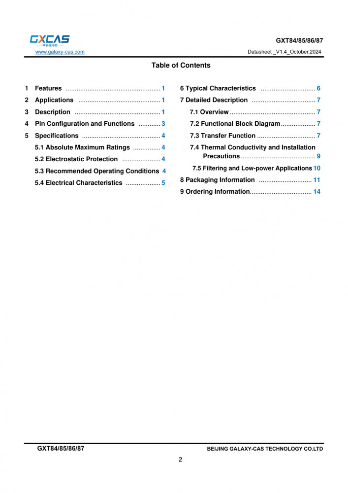 GXT86 datasheet page 2