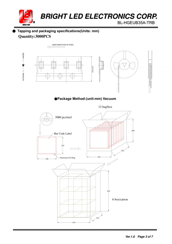 BL-HGEUB35A-TRB datasheet page 3