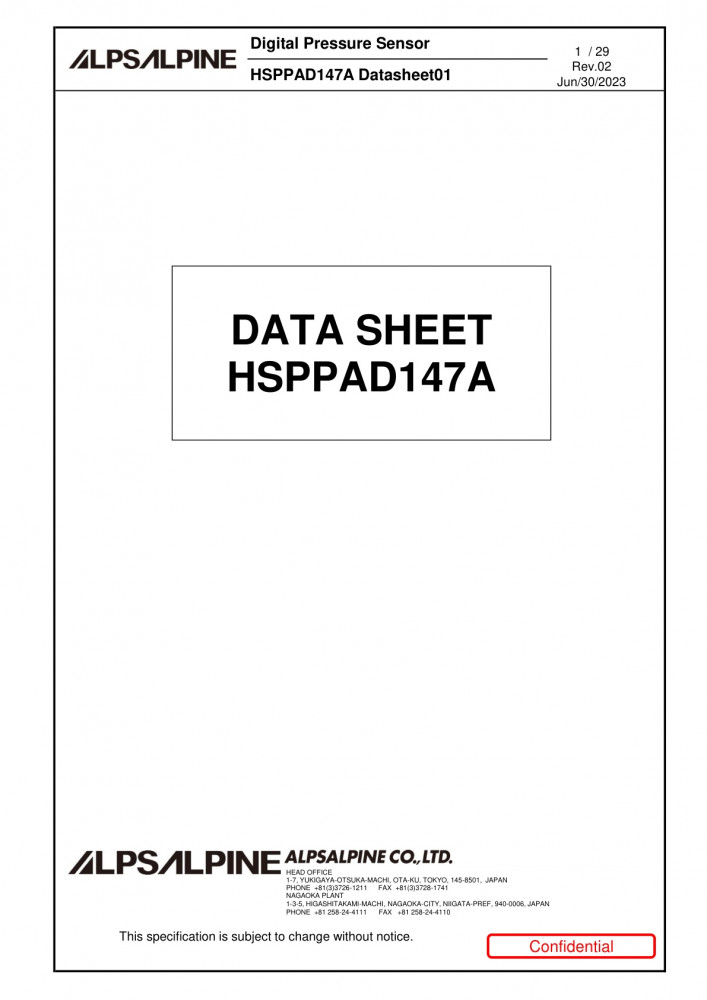 HSPPAD147A datasheet page 1