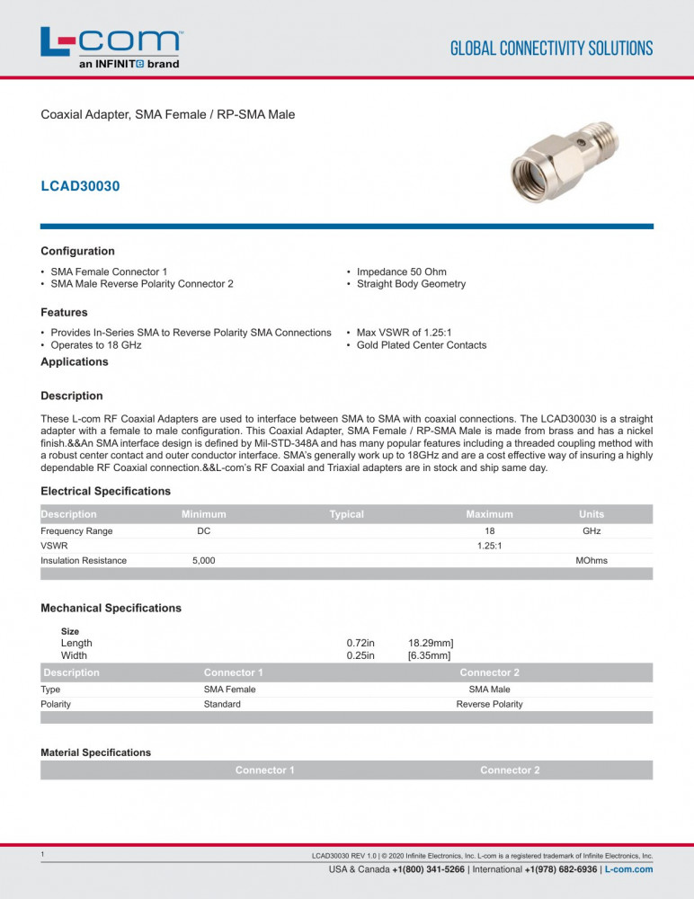LCAD30030 technical document page 1