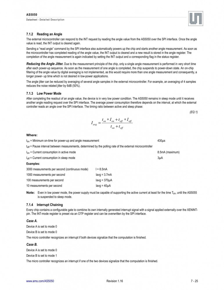 AS5050 datasheet page 7