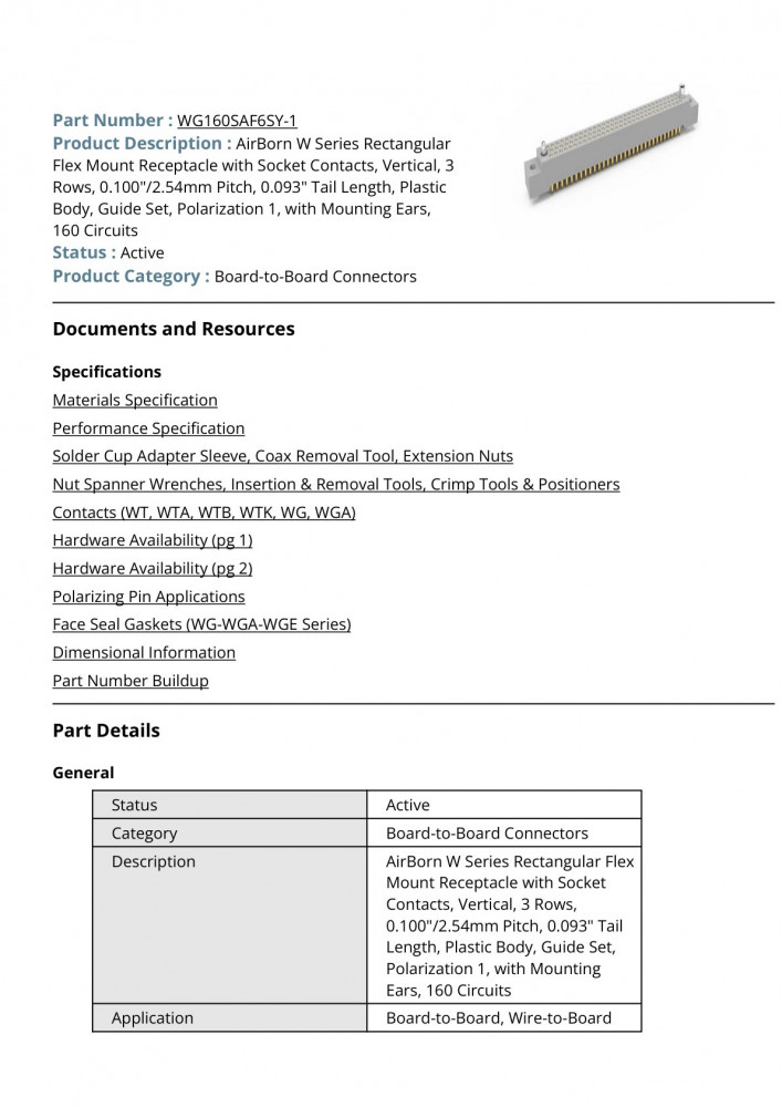 WG160SAF6SY-1 technical document page 1