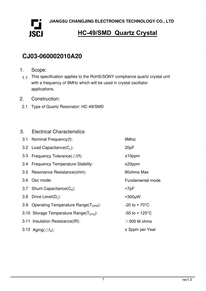 CJ03-060002010A20 specification page 2