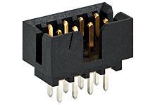 2.00mm Pitch, Milli-Grid PCB Header, Dual Row, Vertical, Through Hole, Shrouded, 34 Circuits, 0.38µm Gold (Au) Plating, 2.50mm Tail Length, Dual Side Slots, Dual Friction Locks, Center Polarization, with Peg, Tube