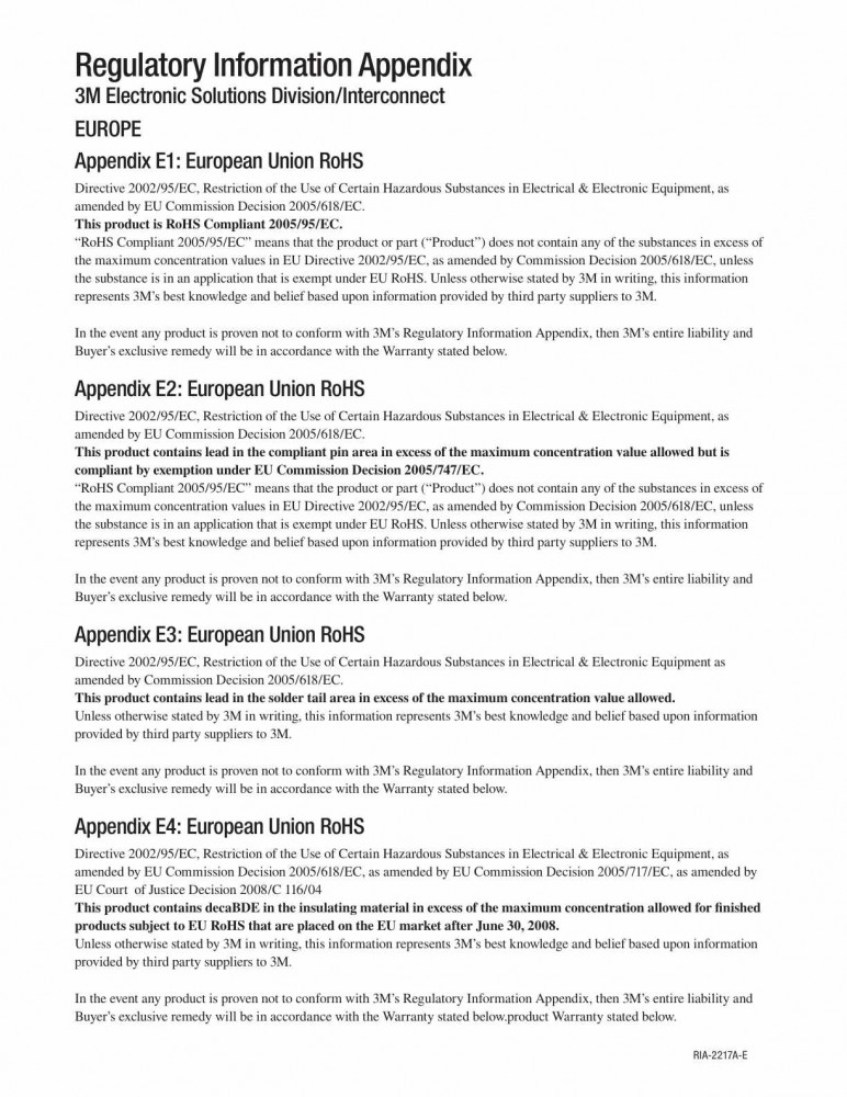 3M 929 series boardmount socket technical document page 5