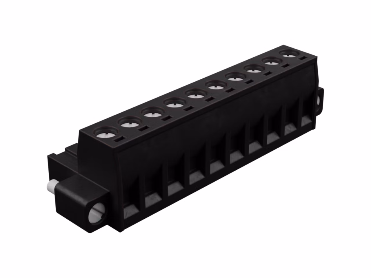 5.00mm Pitch Eurostyle Horizontal Plug, with Retention Screws and Standard Imprinting, Black, 10 Circuits for sale