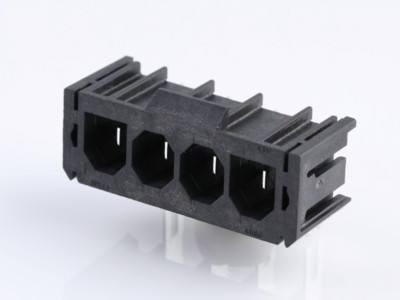 Sabre Right-Angle Header, 7.50mm Pitch, 4 Circuits, Glow-Wire Capable, 3.81mm Tail Length. for 2.40mm PCB, with Board Lock, Complies with the UL1977 finger proof access requirement