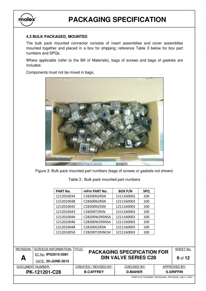 C28 packaging specification, page 6