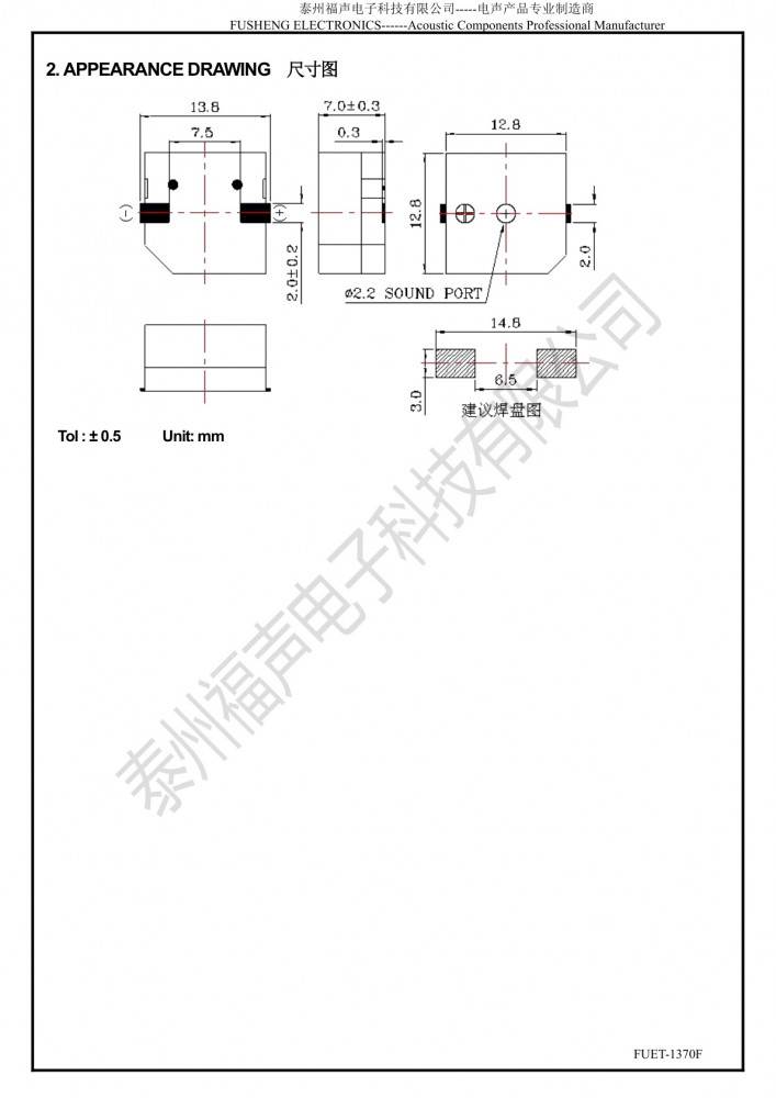 FUET-1370F-05 testing method page