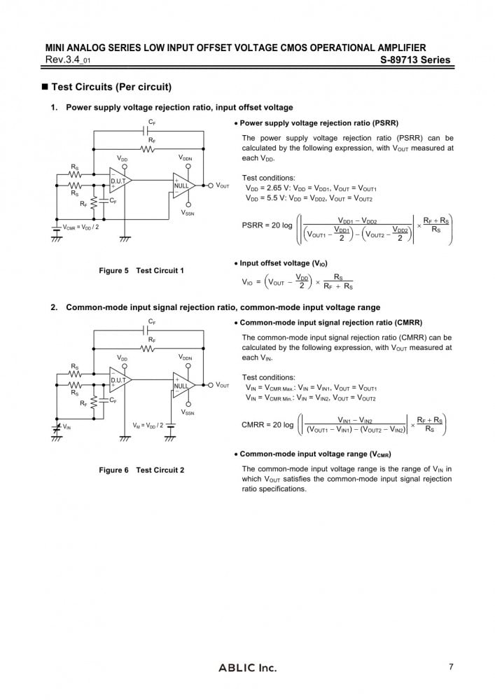 ABLIC S-89713 Series datasheet page 7