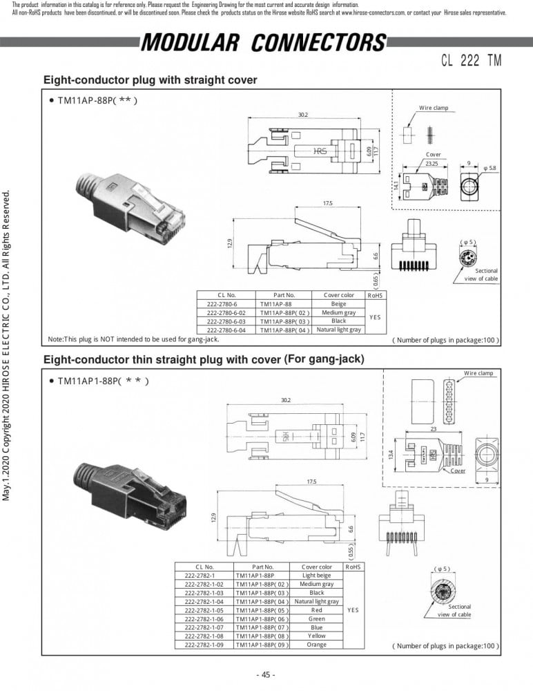 HRS TM11AP1-88P technical document page 2