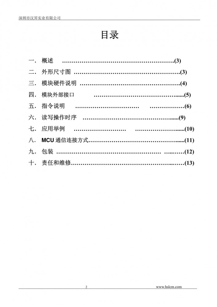 HS12864G06BN datasheet page 2