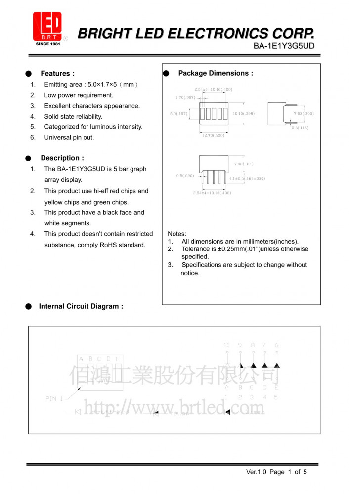 BA-1E1Y3G5UD datasheet page 1
