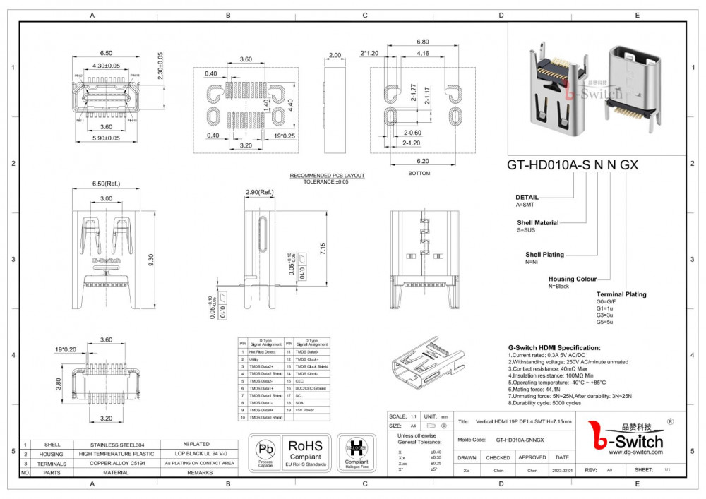 GT-HD010A-SNNG0 technical drawing