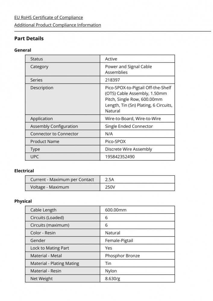 MOLEX 2183971064 technical drawing page 2