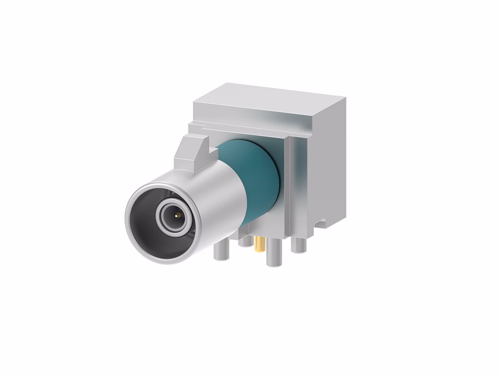 DIN 1.0/2.3 Jack, Straight, PCB Receptacle, Through Hole, Brass Body, Gold (Au) Plated, 11.75mm Height, 75 Ohms