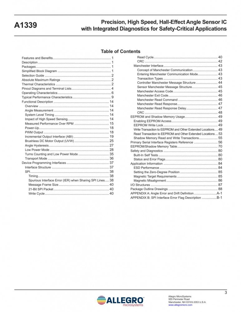 A1339 datasheet page 3