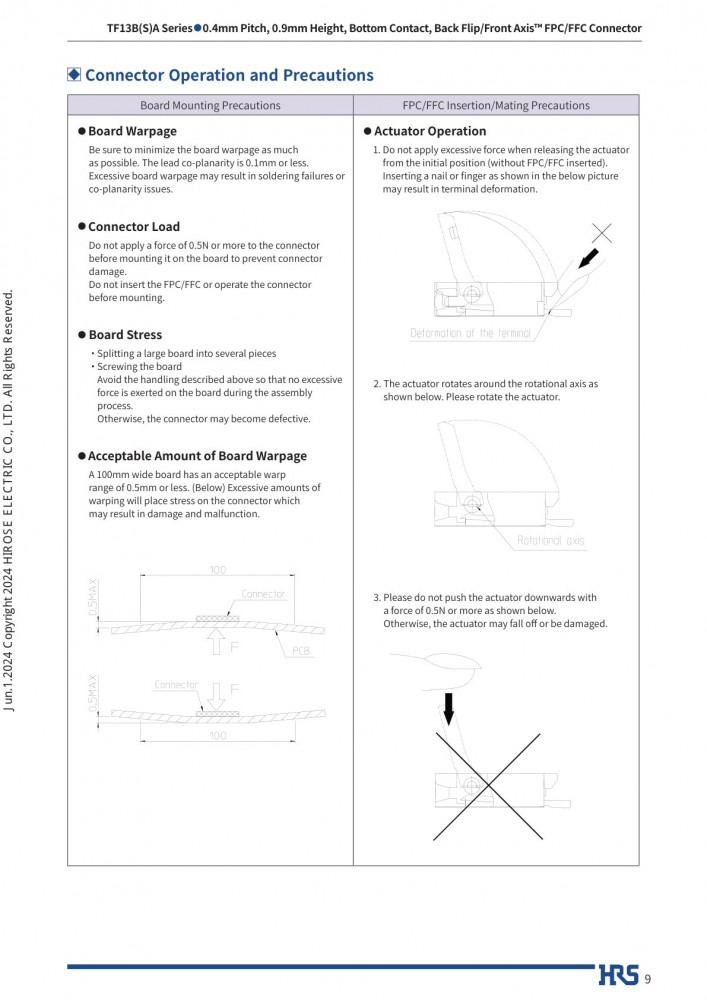HRS TF13BSA datasheet page 9