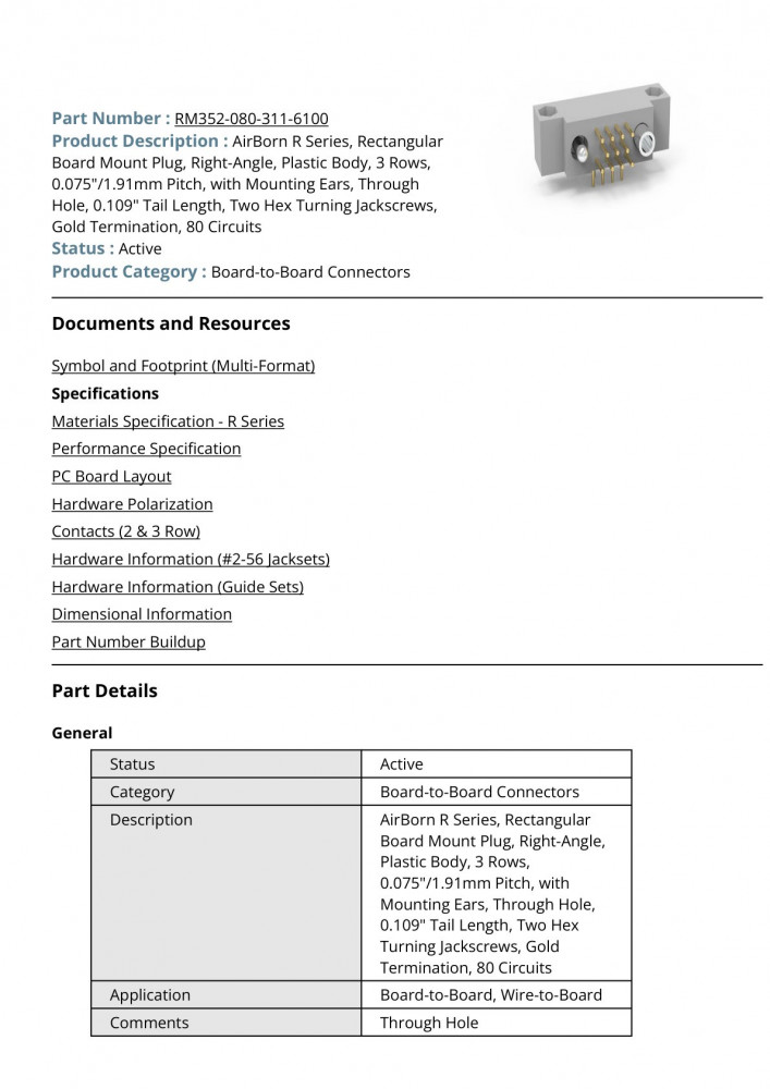 RM352-080-311-6100 technical document page 1