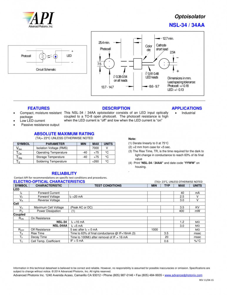 NSL-34 technical document page preview