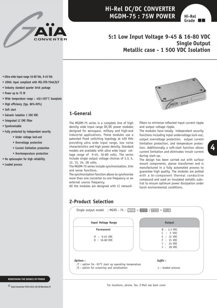MGDM-75 technical document page 1