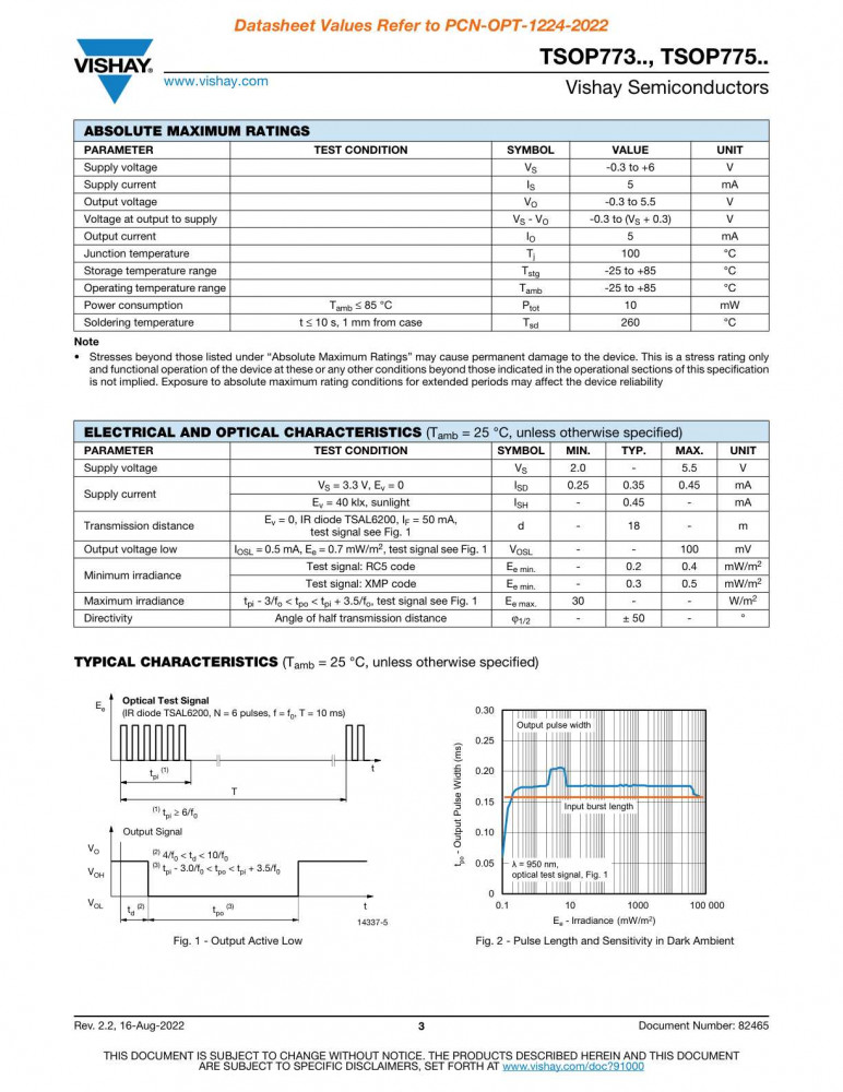 TSOP77338TR technical document page 3