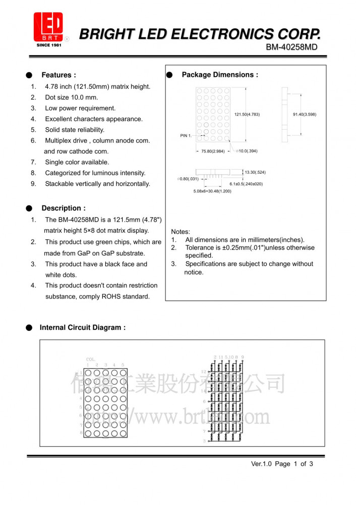 BM-40258MD technical document page 1