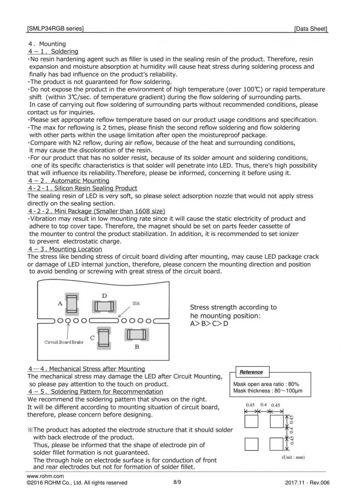 ROHM SMLP34RGB2W3 datasheet page 8