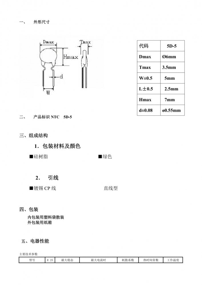 NTC5D-5SMF2FG specification page 2
