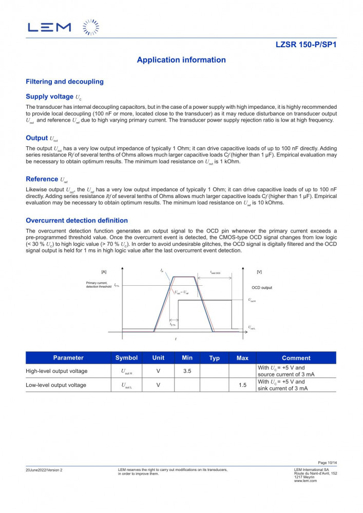 LZSR150-P/SP1 datasheet page 10