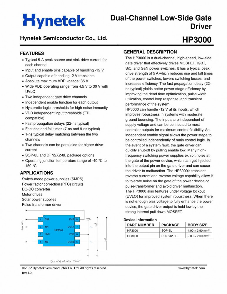 HP3000 datasheet page 1