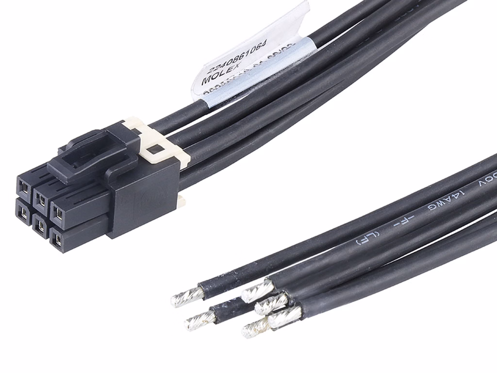 MicroTPA-to-Pigtail Off-the-Shelf (OTS) Cable Assembly, 2.00mm Pitch, Single Row, 150.00mm Length, 6 Circuits, Natural