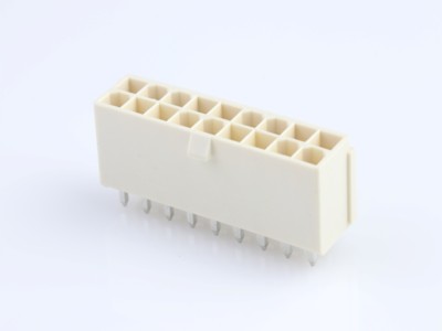 Mini-Fit Jr. Header, 4.20mm Pitch, Right Angle, without Flange, 6 Circuits, Matte Tin (Sn) Plating, Beige, Tape and Reel