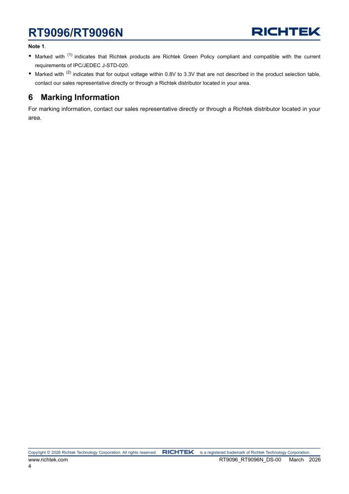 RT9096 datasheet page 4