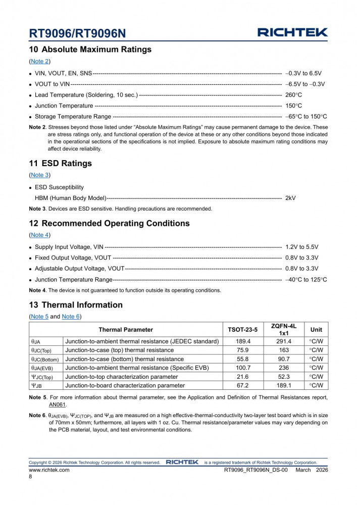 RT9096 datasheet page 8