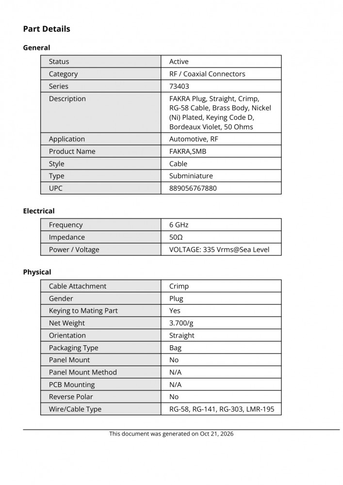 MOLEX 734037233 product document image, page 2