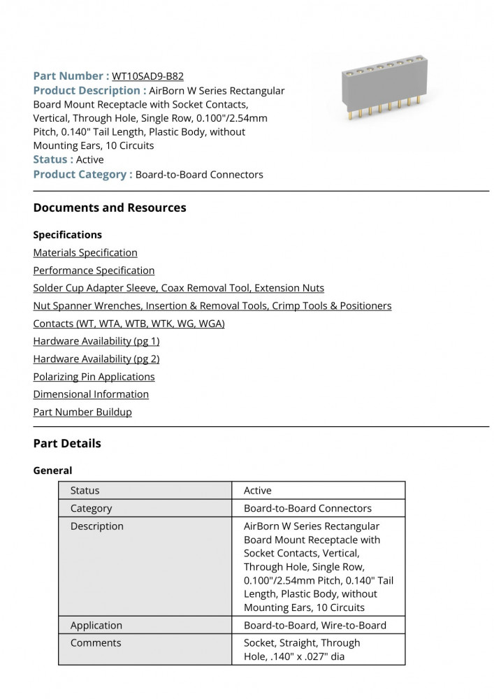 WT10SAD9-B82 technical document image, page 1