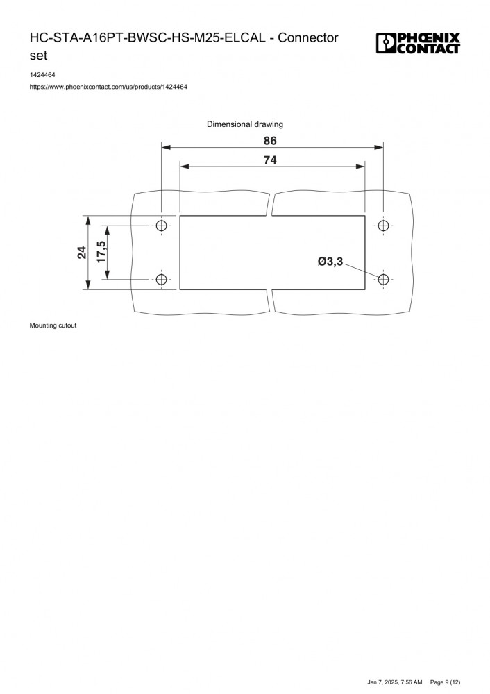 Phoenix Contact 1424464 product documentation page 9