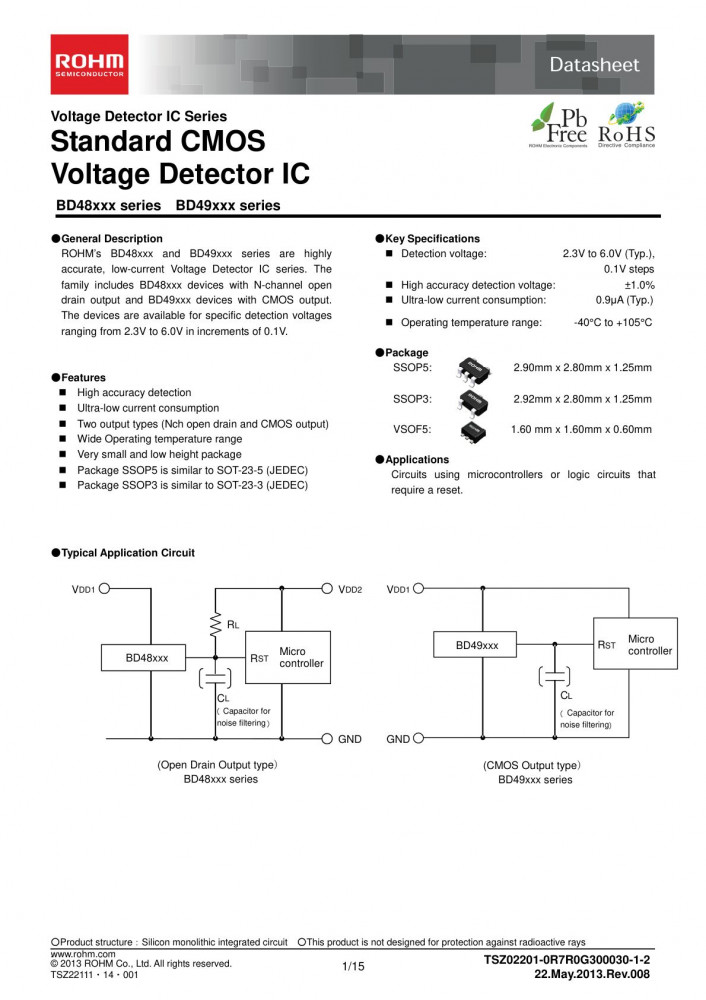 BD4825G-TR technical document page 1