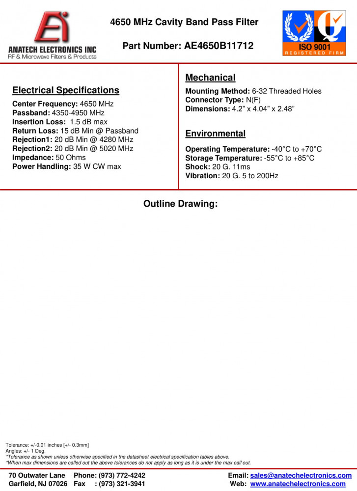 AE4650B11712 technical document page 1