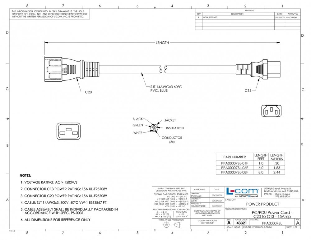 PPA00007BL-08F technical document page