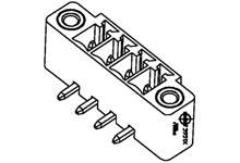 3.81mm Pitch Eurostyle Right-Angle PCB Header, with Threaded Retention Inserts, Green Housing, 6 Circuits for sale