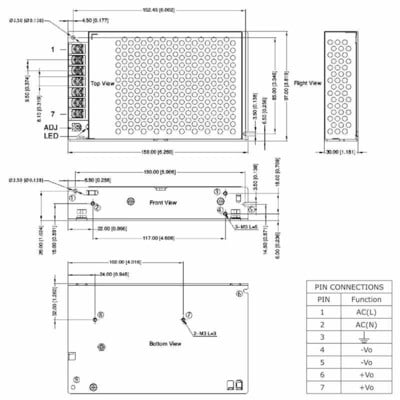 CUI VGS-150C-24-A AC DC Converter (Off-Board) for sale