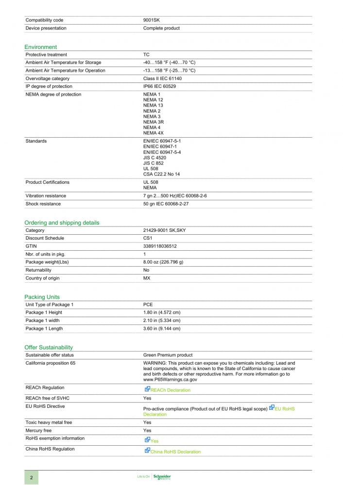 9001SKR9BH13 technical document page 2