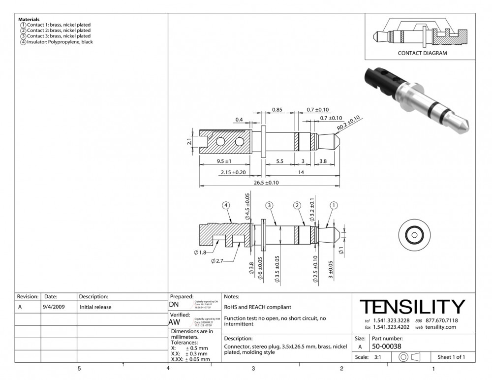 Technical drawing image for Tensility International 50-00038
