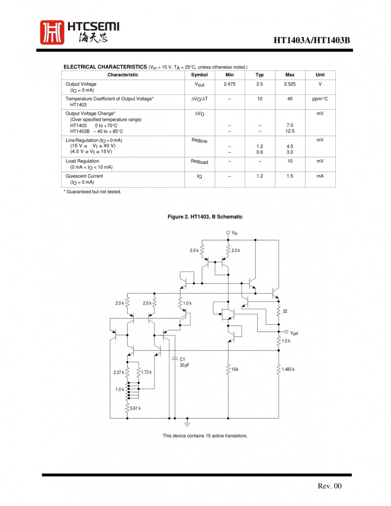 HT1403 technical document page 2