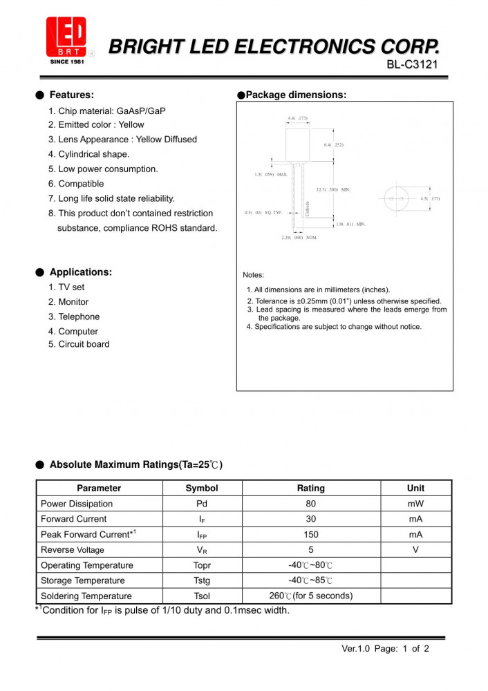 BL-C3121 technical document image, page 1