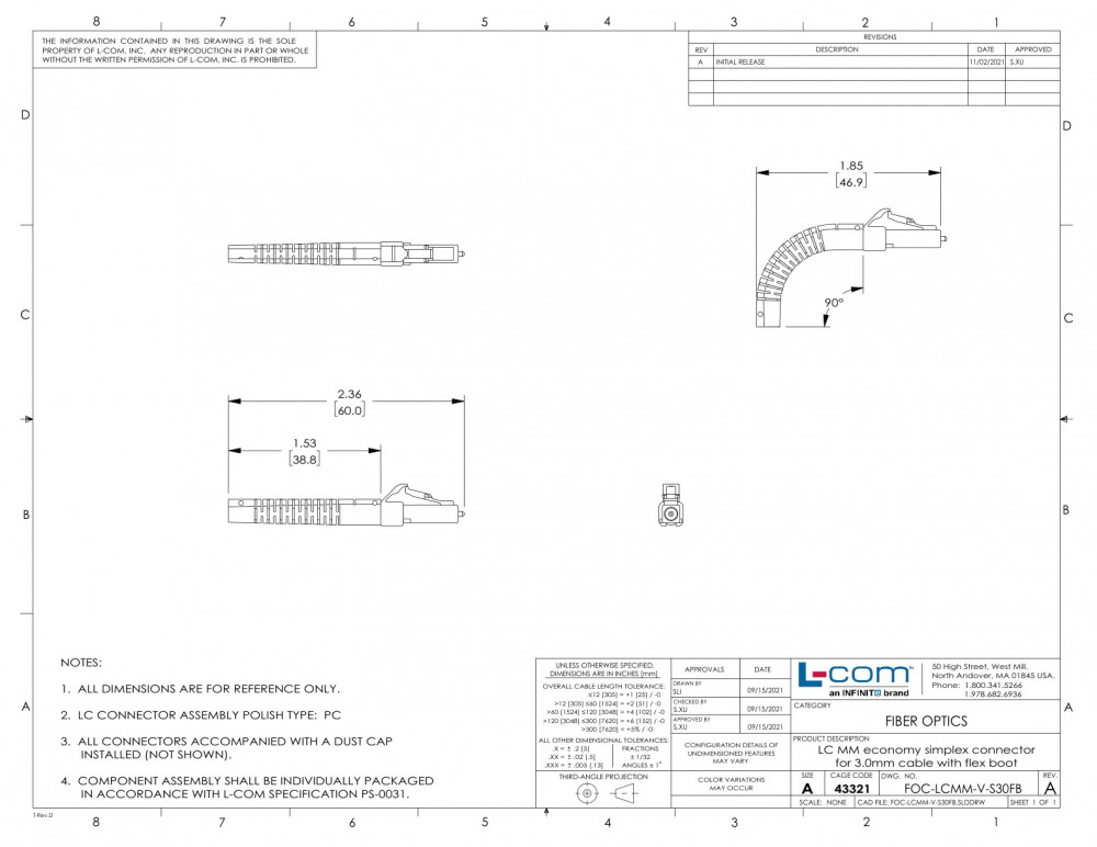 FOC-LCMM-V-S30FB L-com technical drawing page