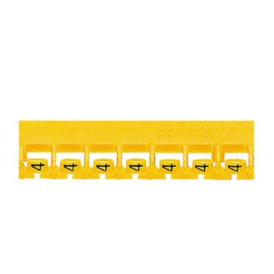 Marker Memocab - for wiring - international colour code - number 4 - yellow for sale