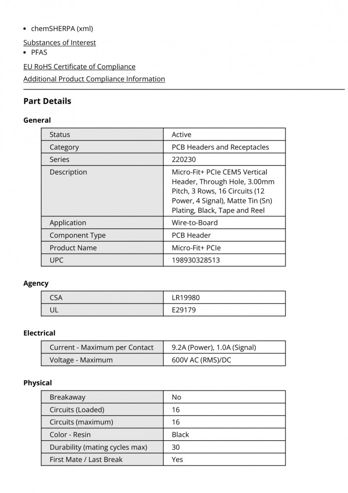 MOLEX 2202301161 product document page 2